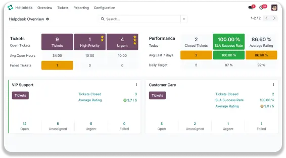 ניהול שירות ופרוייקטים | Layline Tech | Odoo